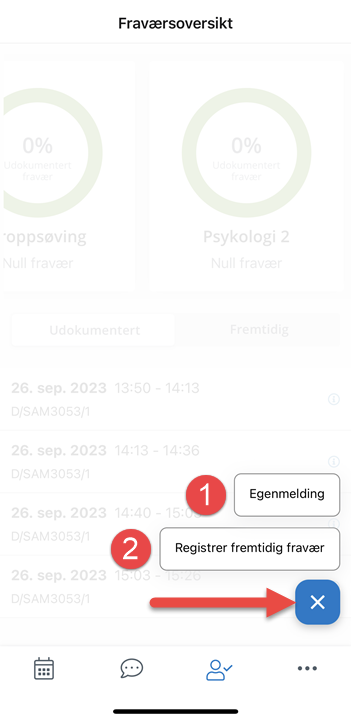 Elev kan melde fremtidig fravær fra mobilapp – InSchool