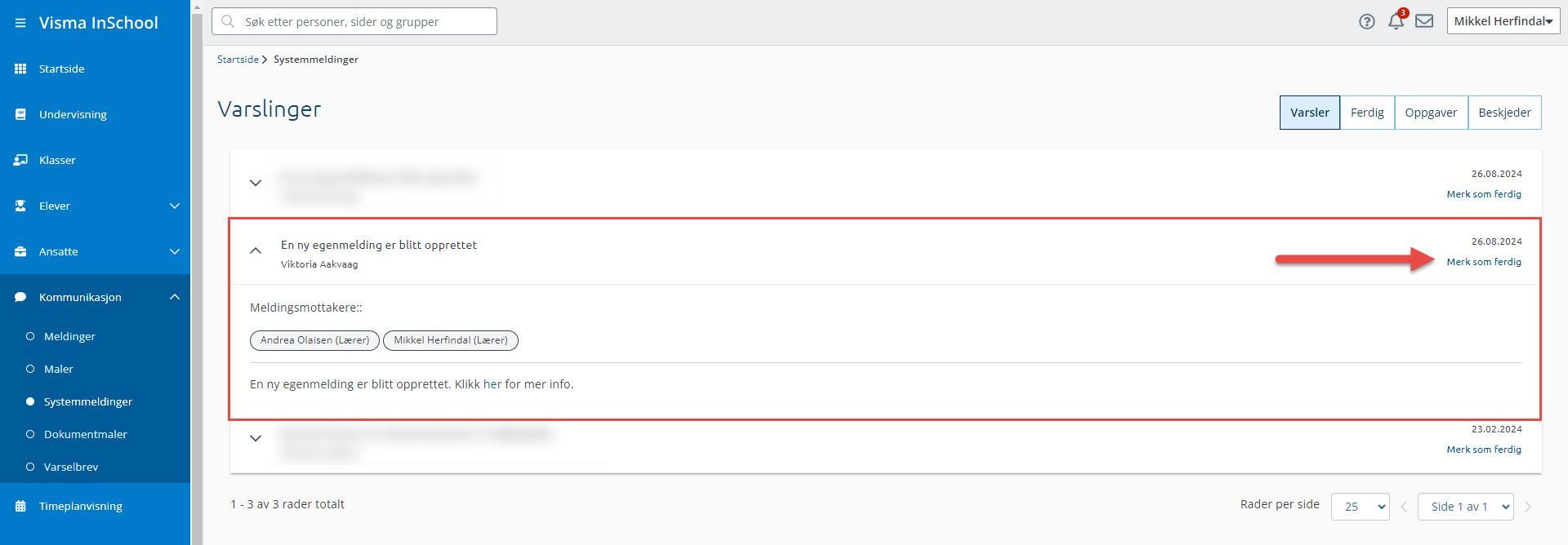 4b.13 - Elevers egenmelding om fravær – Visma InSchool
