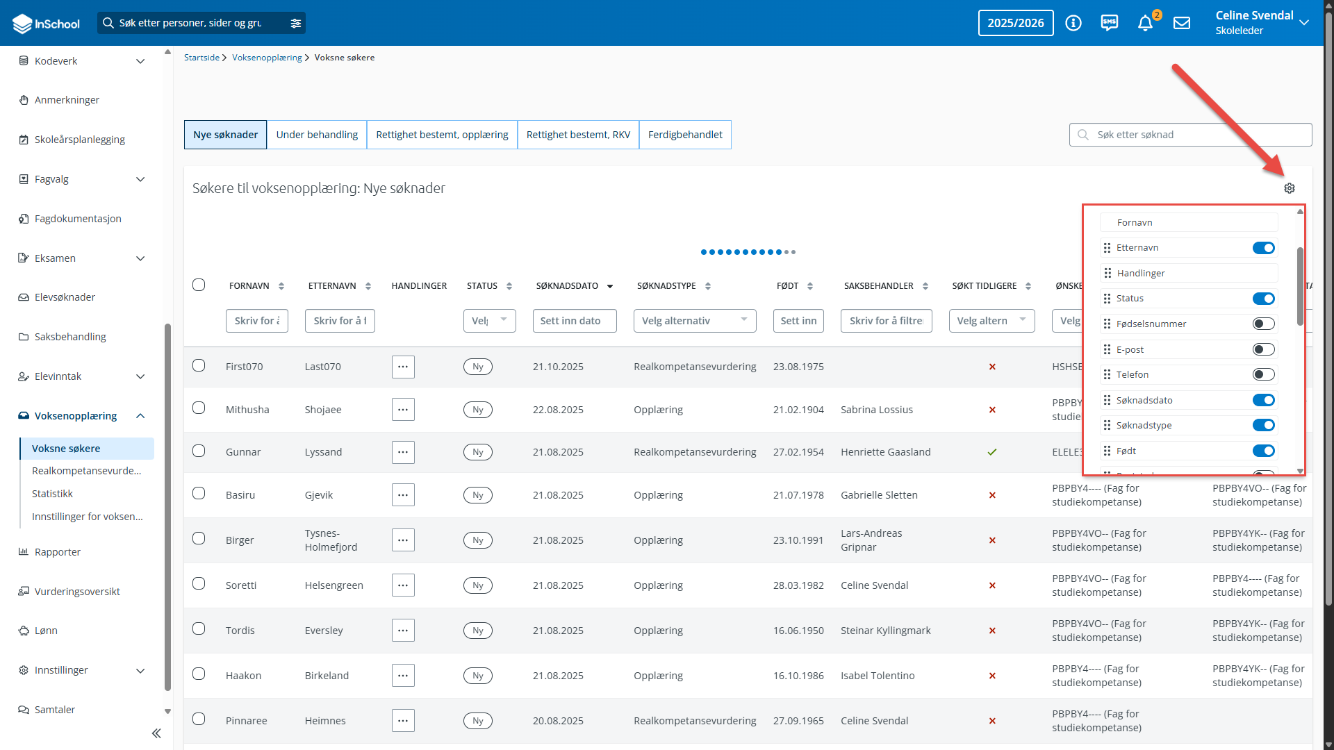 Brukertips! Tabellinnstillinger – InSchool
