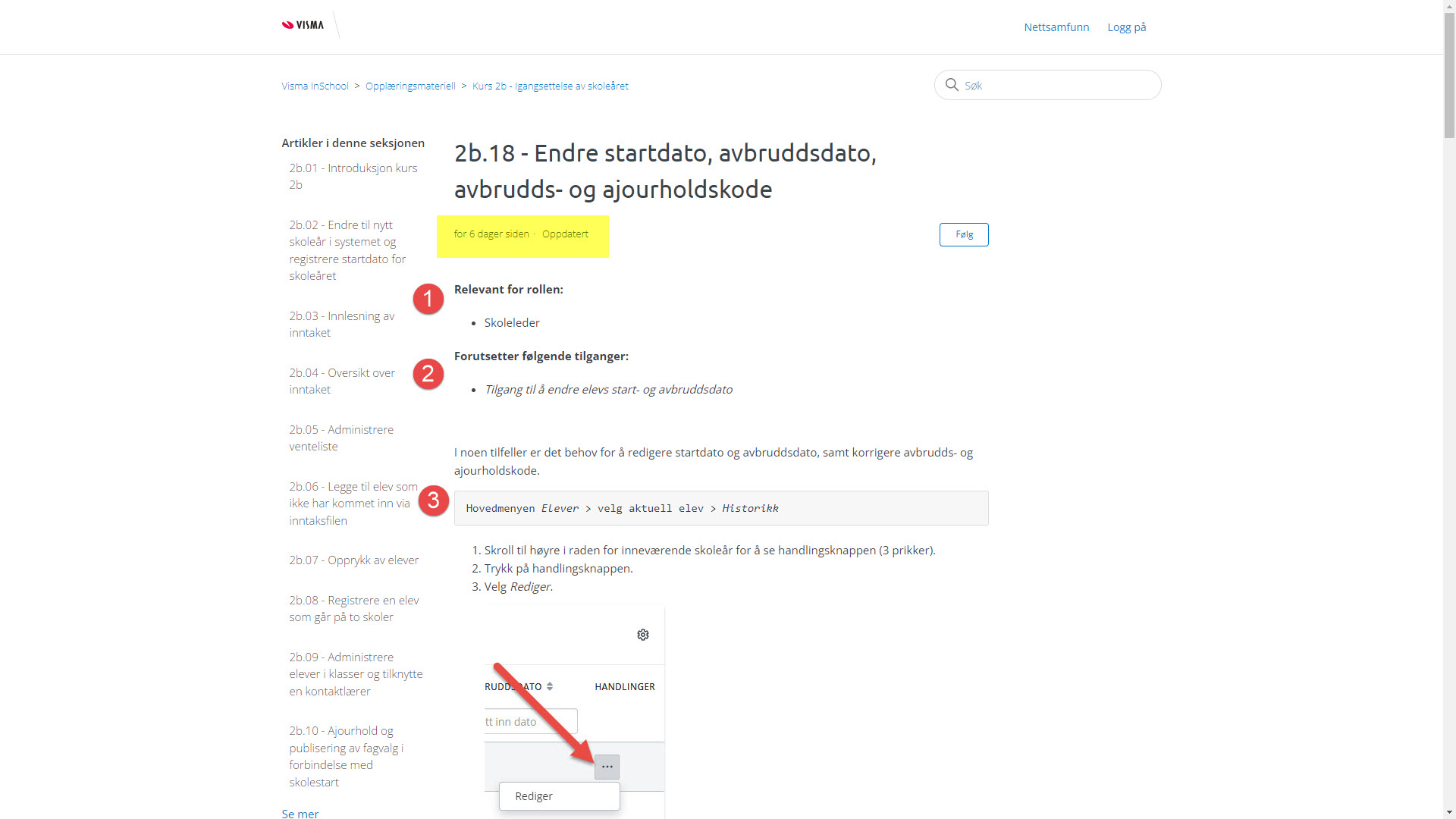 Guide - Opplæringsmateriell Visma InSchool – Visma InSchool
